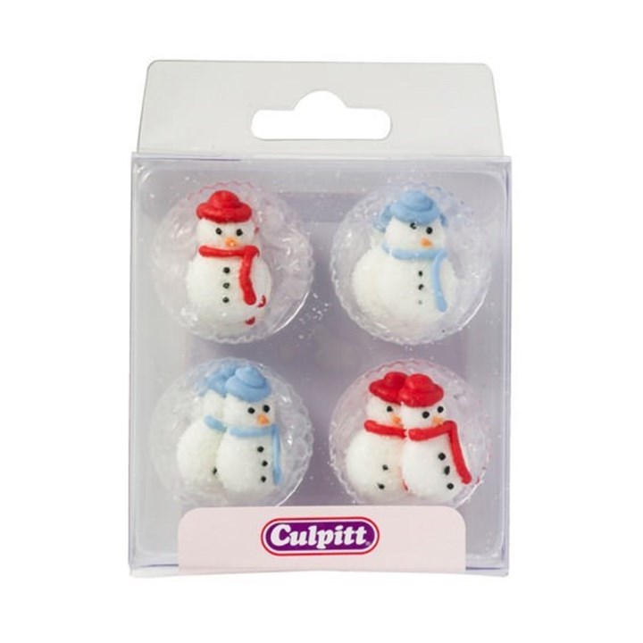 Culpitt Snowman Sugar Decorations - Pack of 12 | Craft Company