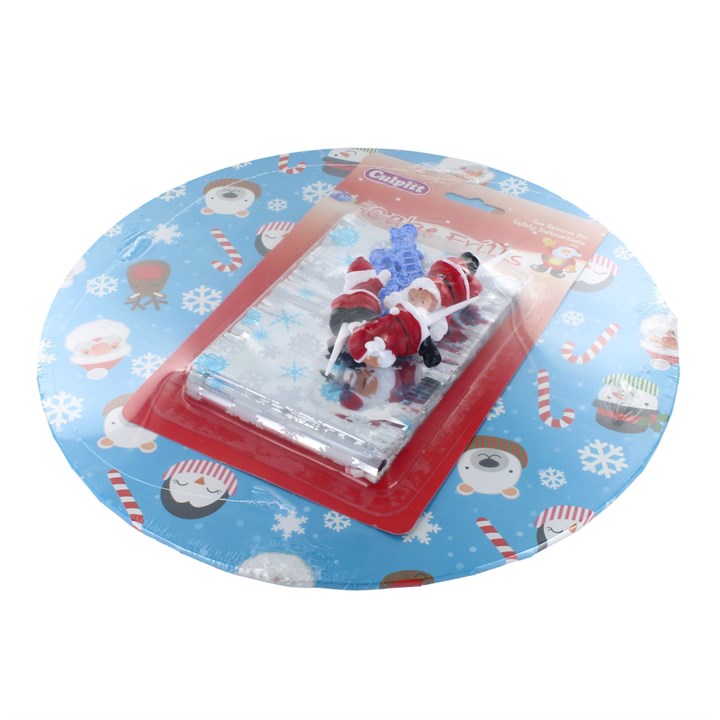 Christmas Cake Board & Decoration Set - Santa | Craft Company