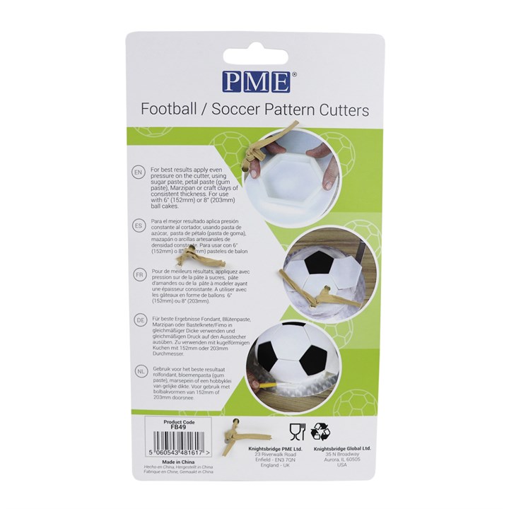 PME Football Pattern Sugarcraft Cutter | Craft Company