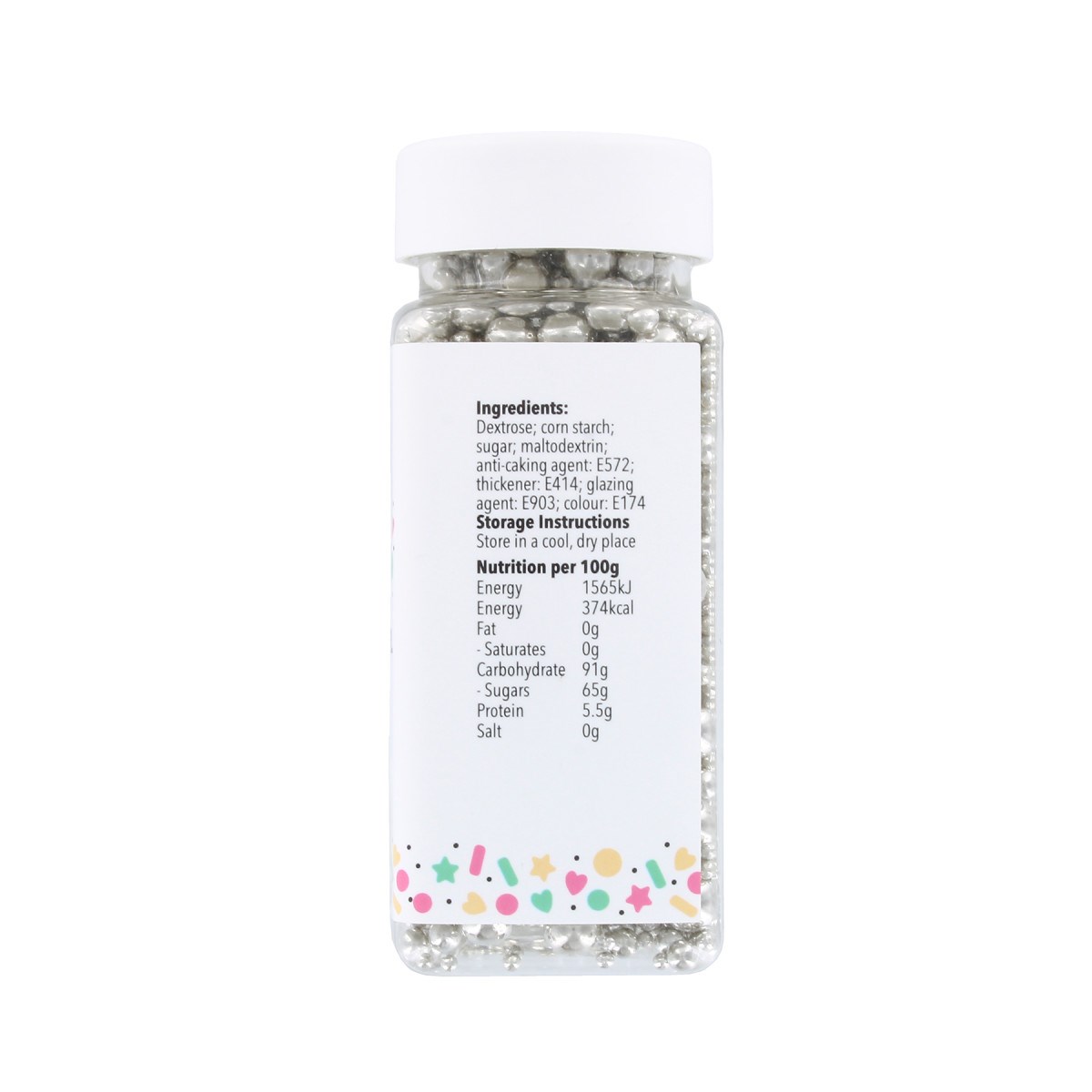BWL Silver Sprinkles Pearls Mix - 100g | Craft Company