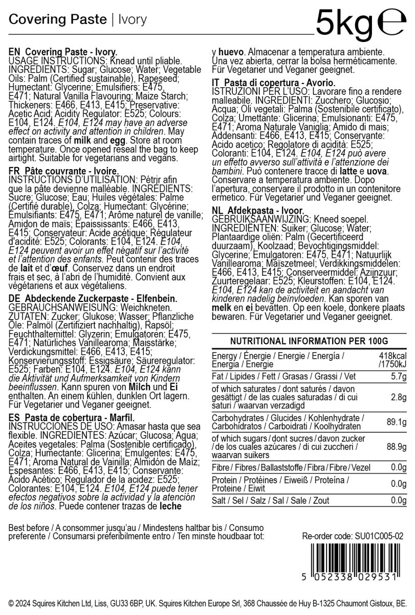 Squires Ivory Covering Paste 5kg | Craft Company