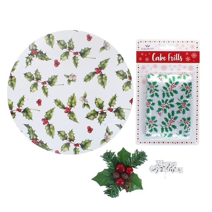 Christmas Cake Board & Decoration Set | Craft Company
