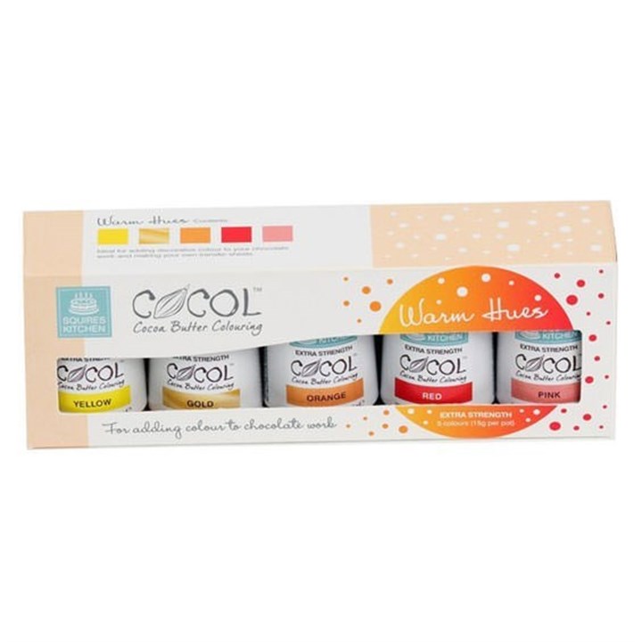 Squires Cocol Chocolate Colourings Set - Warm Hues | Craft Company